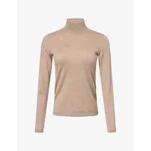 Max Mara Polo Neck Cashmere Knit Jumper - Sand