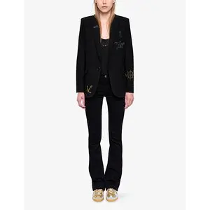 Zadig&Voltaire Valse Rhinestone-embellished Stretch-woven Blazer