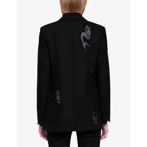 Zadig&Voltaire Valse Rhinestone-embellished Stretch-woven Blazer
