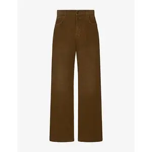 THE ROW Eglitta Wide-leg Corduroy Cotton Trousers - Cinnamon