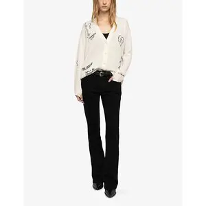 Zadig&Voltaire Mirkaz Logo-embroidered Cashmere Cardigan