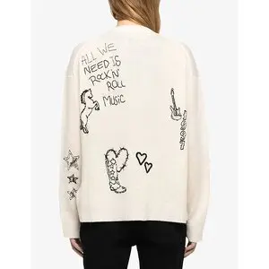 Zadig&Voltaire Mirkaz Logo-embroidered Cashmere Cardigan