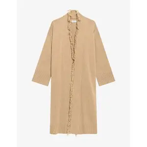 Zadig&Voltaire Camy Fringed-trim Wool And Cashmere Coat