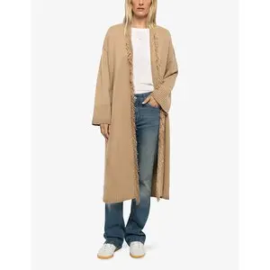 Zadig&Voltaire Camy Fringed-trim Wool And Cashmere Coat