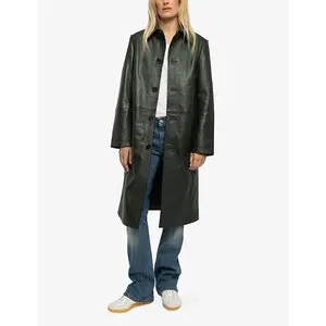 Zadig&Voltaire Mentlyr Collared Leather Coat