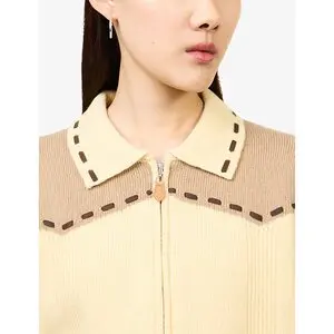 Guest In Residence Saddle Up Cashmere-wool Knit Jacket - Butter/camel