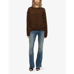 Zadig&Voltaire Soulo Leopard-print Wool-blend Jumper