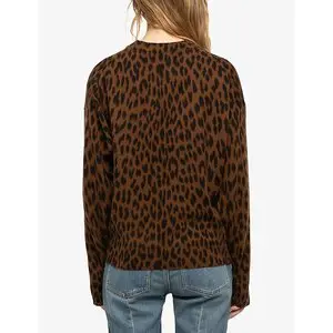 Zadig&Voltaire Soulo Leopard-print Wool-blend Jumper