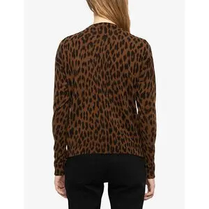 Zadig&Voltaire Missya Leopard-print Wool-blend Cardigan