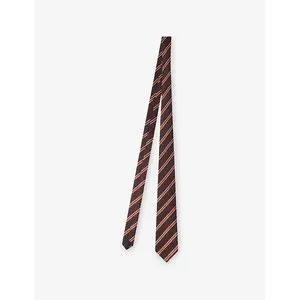Sandro Striped Silk Tie - Light Brown