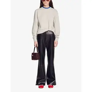 Sandro Knotted Two-in-one Cotton Sweatshirt