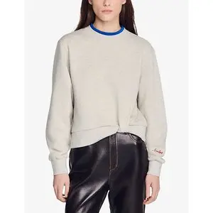 Sandro Knotted Two-in-one Cotton Sweatshirt
