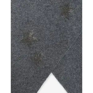 Zadig&Voltaire Lucy Rhinestone-embellished Wool-blend Scarf - Dark Grey