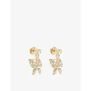 Valentino Garavani Flutterby Metal And Swarovski Crystal Earrings