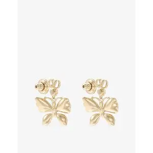 Valentino Garavani Flutterby Metal And Swarovski Crystal Earrings