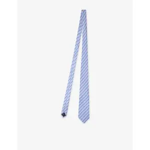 Sandro Striped Silk Tie - Sky Blue