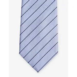 Sandro Striped Silk Tie - Sky Blue