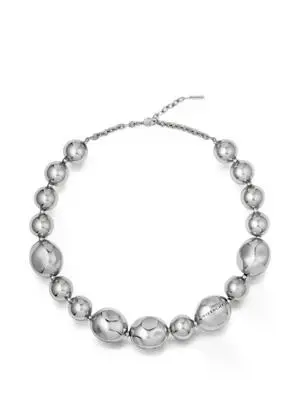Givenchy Sculpted Gem Necklace In Metal - Silver