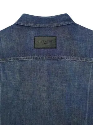 Givenchy Shirt In Indigo Denim With Folded Effect