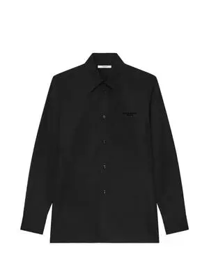 Givenchy Shirt In Poplin With Paris Embroidery - Black