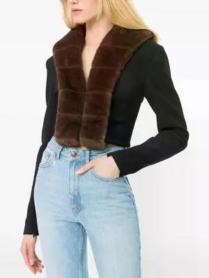 ROTATE BY BIRGER CHRISTENSEN Faux-fur Collar Jacket