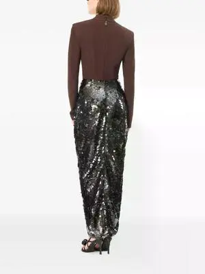 ROTATE BY BIRGER CHRISTENSEN Knotted Midi Dress