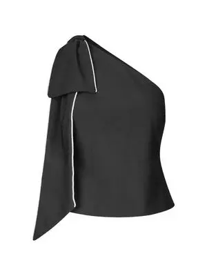 ROTATE BY BIRGER CHRISTENSEN One-shoulder Bow-detail Blouse