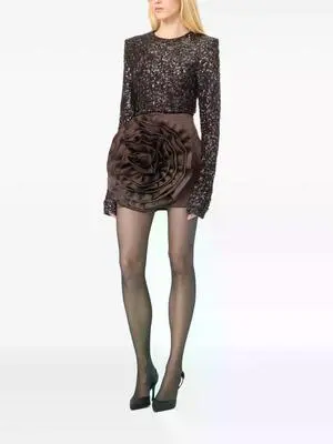 ROTATE BY BIRGER CHRISTENSEN Sequins Flower Mini Dress