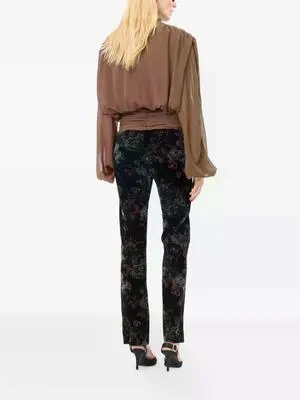 ROTATE BY BIRGER CHRISTENSEN Long-sleeve Pleated Blouse