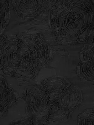 ROTATE BY BIRGER CHRISTENSEN Flower Mesh Long-sleeve Mini Dress - Black