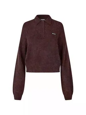 ROTATE BY BIRGER CHRISTENSEN Fluffy Knit Polo