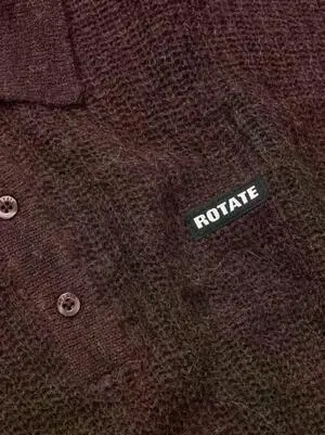 ROTATE BY BIRGER CHRISTENSEN Fluffy Knit Polo