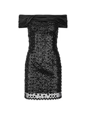 ROTATE BY BIRGER CHRISTENSEN Sequin-embellished Mini Dress - Black