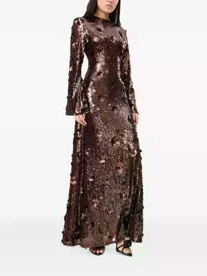 ROTATE BY BIRGER CHRISTENSEN Sequins Maxi Dress