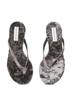 Christopher Esber Scala Velvet Wedge Sandals