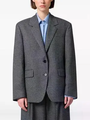MSGM Check-pattern Single-breasted Blazer