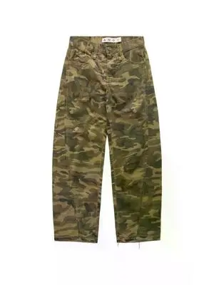 AMO Maria Cuflage-print Jeans - Green