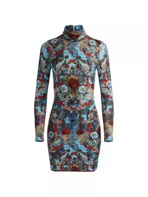 Alice + Olivia Delora Floral-print Mini Dress