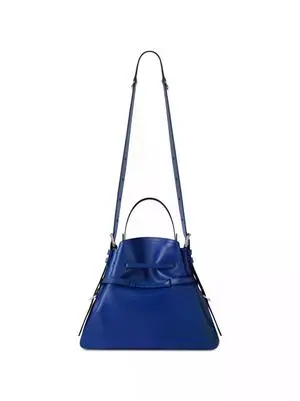 Givenchy Small Voyou Bucket Bag In Shiny Leather - Blue