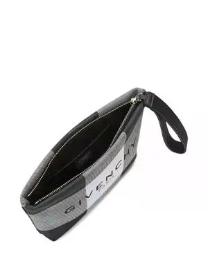 Givenchy Pouch In Checked Canvas