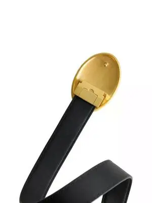 Shanghai Tang Engraved-logo Leather Belt