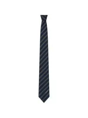 Givenchy Thin Stripes Tie In Silk Gros Grain - Blue
