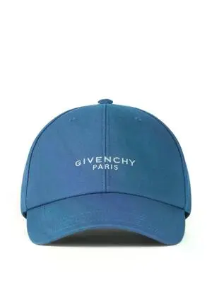 Givenchy Paris Embroidered Cap In Cotton - Blue