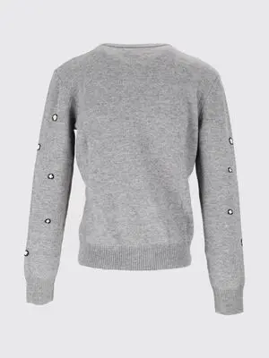 MC2 SAINT BARTH Jacquard Logo Wool And Cashmere Blend Crewneck Sweater - Grey