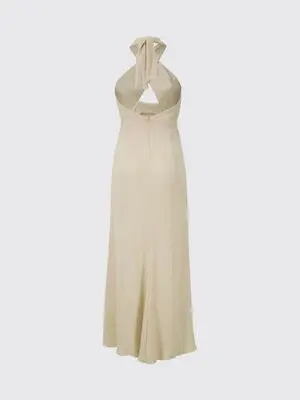 Johanna Ortiz Viscose-blend Midi Dress With Wrap Neckline And Tie-up Straps