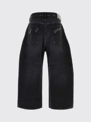 Balenciaga Cropped Wide-leg Baggy Jeans In Mid-rise Cotton Denim