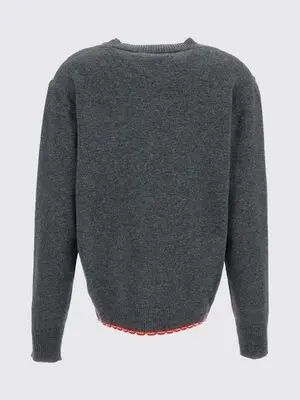 Stella McCartney Virgin Wool Crew Neck Sweater With Embroidery And Dropped Shoulders