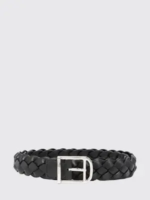 Brioni Adjustable Woven Calfskin Belt With Pin Buckle - Black