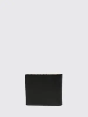 Paul Smith Bifold Calfskin Leather Wallet With Striped Interior And Laminated Logo