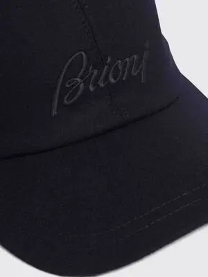 Brioni Cotton Baseball Cap With Tone-on-tone Logo And Adjustable Strap - Navy